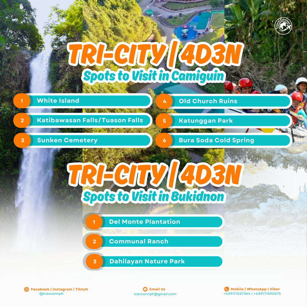 Camiguin-Bukidnon-Cagayan De Oro Tour Package | Travel connect